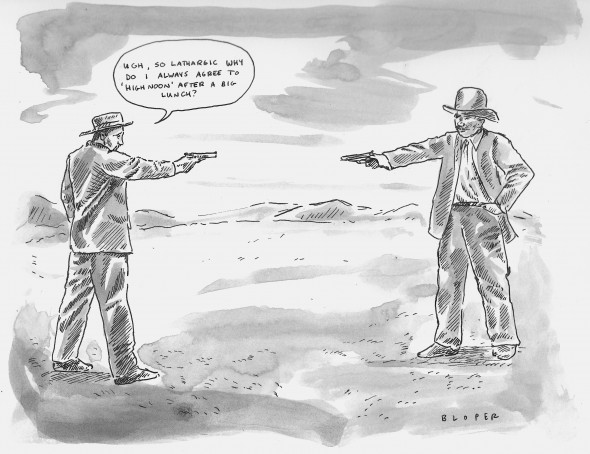 O&B Original Cartoon: Got the Bulge - owl and bear